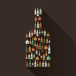 Alcoholic beverages icons set Royalty Free Vector Image
