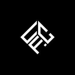 Ufc letter logo design on black background Vector Image