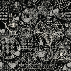 Abstract seamless pattern on the occult theme Vector Image