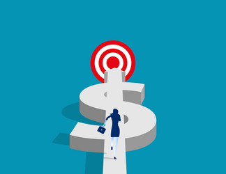 Manager talk with target to success concept Vector Image