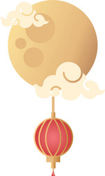 Mooncake icon chinese mid-autumn festival symbol Vector Image