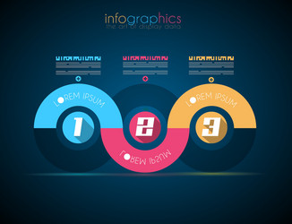Infographic design template with modern flat style