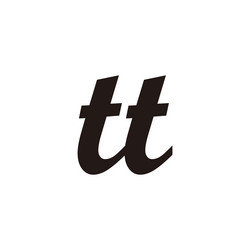 Letter tt combination geometric symbol simple logo
