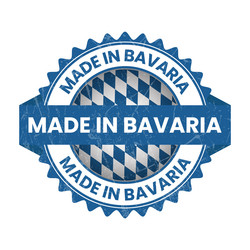 Made in bavaria stamp label badge sticker Vector Image