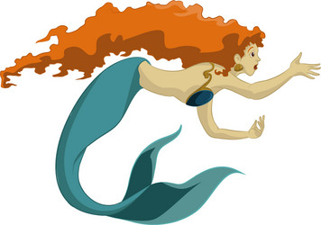 Cartoon cute mermaid fairy sea Royalty Free Vector Image