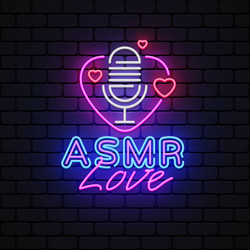 Asmr relax neon logo Royalty Free Vector Image