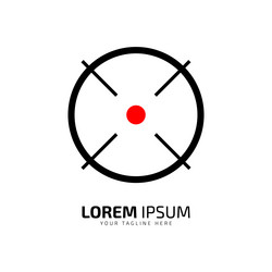 Precision bullseye target icon logo with accurate Vector Image