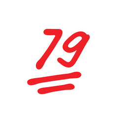 79 points exam score seventy nine grade Royalty Free Vector