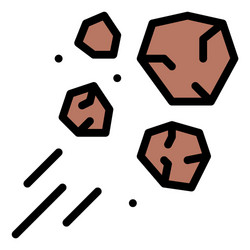 Stone throwing icon protest related Royalty Free Vector