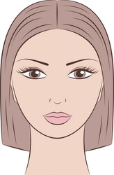 Female face Royalty Free Vector Image - VectorStock