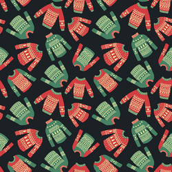 Seamless ugly christmas sweaters pattern Vector Image