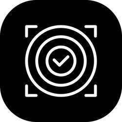 Goal key performance indicator icon with black Vector Image