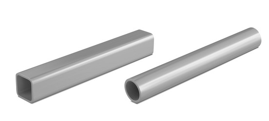 Copper cropped pipes of various diameters 3d Vector Image