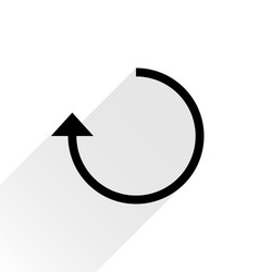 Black arrow icon rotation on white background Vector Image