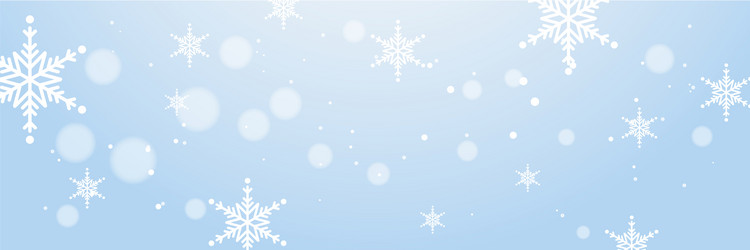Blue snowflake banner for christmas and winter Vector Image