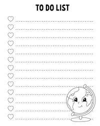 To do list printable template lined sheet Vector Image