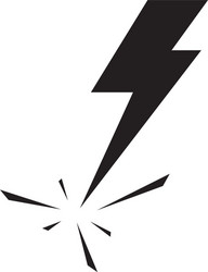 Battery charger lightning bolt or thunderbolt Vector Image