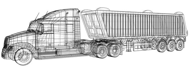 Tractor Trailer Top View Vector Images (over 150)