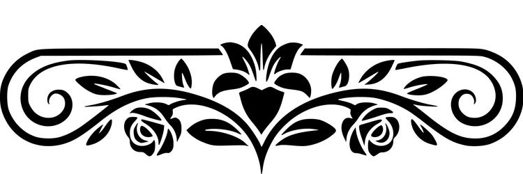 Intricate Floral Scroll Border Royalty Free Vector Image