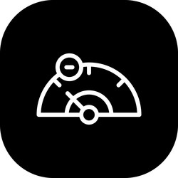 Negative key performance indicator icon with blue Vector Image