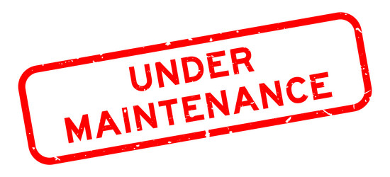 Color megaphone icon with word under maintenance Vector Image