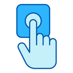 Hand presses the bell Royalty Free Vector Image