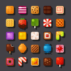 Square shaped food icon set Royalty Free Vector Image