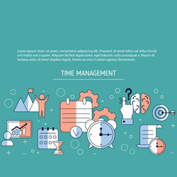 Time management background Royalty Free Vector Image