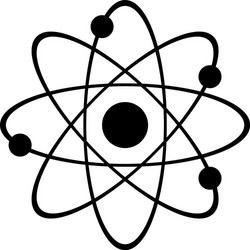 Atom logo icon Royalty Free Vector Image - VectorStock