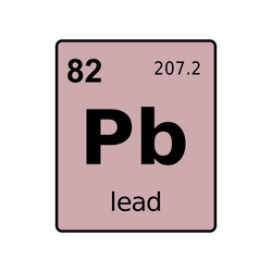Periodic table element lead icon Royalty Free Vector Image