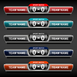 Sport score template Royalty Free Vector Image