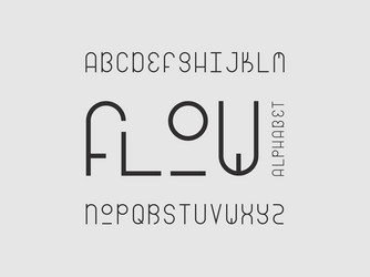 Flow font alphabet Royalty Free Vector Image - VectorStock