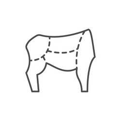 Diagram cutting cow meat butcher shop bull beef Vector Image