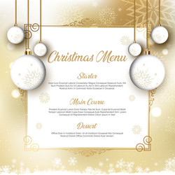 Christmas menu design background Royalty Free Vector Image