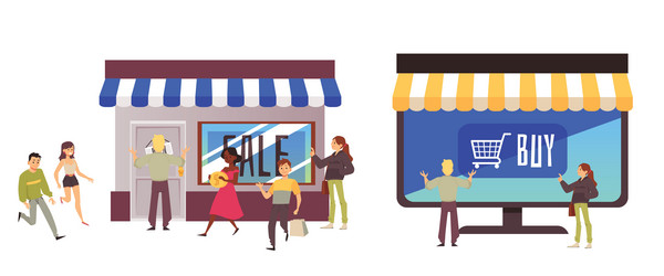 Offline Shopping Vector Images (over 840)