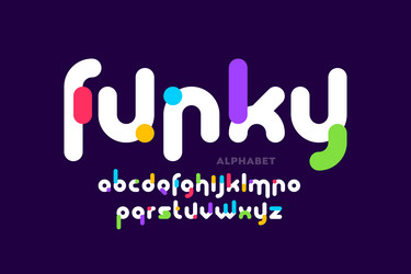 Kids style colorful font playful alphabet letters Vector Image