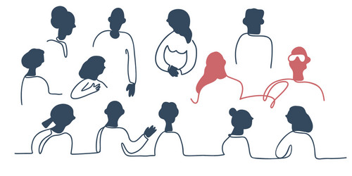 Sketchy Female Face Vector Images (over 370)