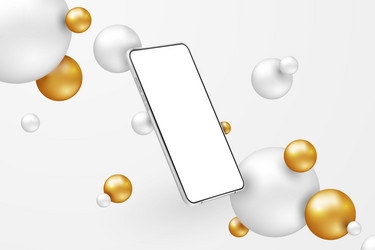 White realistic smartphone mockup 3d mobile phone Vector Image