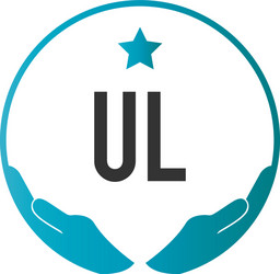 Initial letter pz hand care logo design template Vector Image