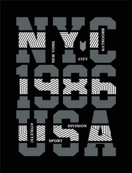 New york typography design united states style Vector Image