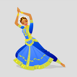 A woman dancing indian dance Royalty Free Vector Image