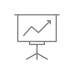 Data increase business icon with black filled Vector Image