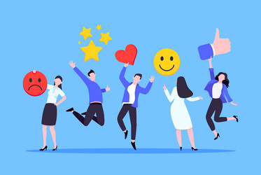 Employee feedback work satisfaction survey Vector Image