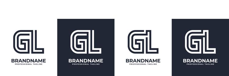 Letter gl or lg global technology monogram logo Vector Image