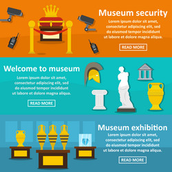Museum infographic concept flat style Royalty Free Vector