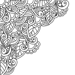 Outline abstract doodle pattern Royalty Free Vector Image