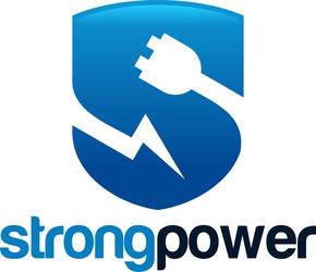 Safe energy logo template strong power logo Vector Image