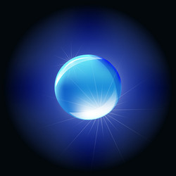 Big blue glass sphere Royalty Free Vector Image