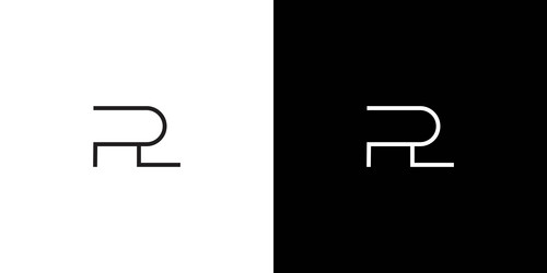 Simple and modern letter rr initials logo design Vector Image