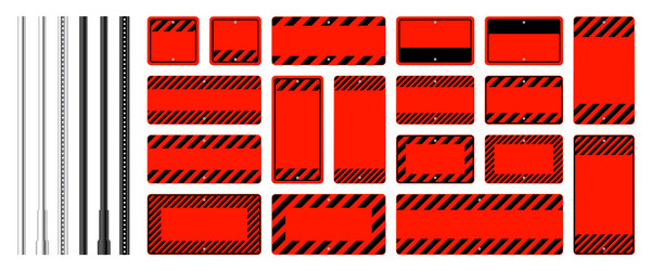 Warning danger signs attention banners Royalty Free Vector